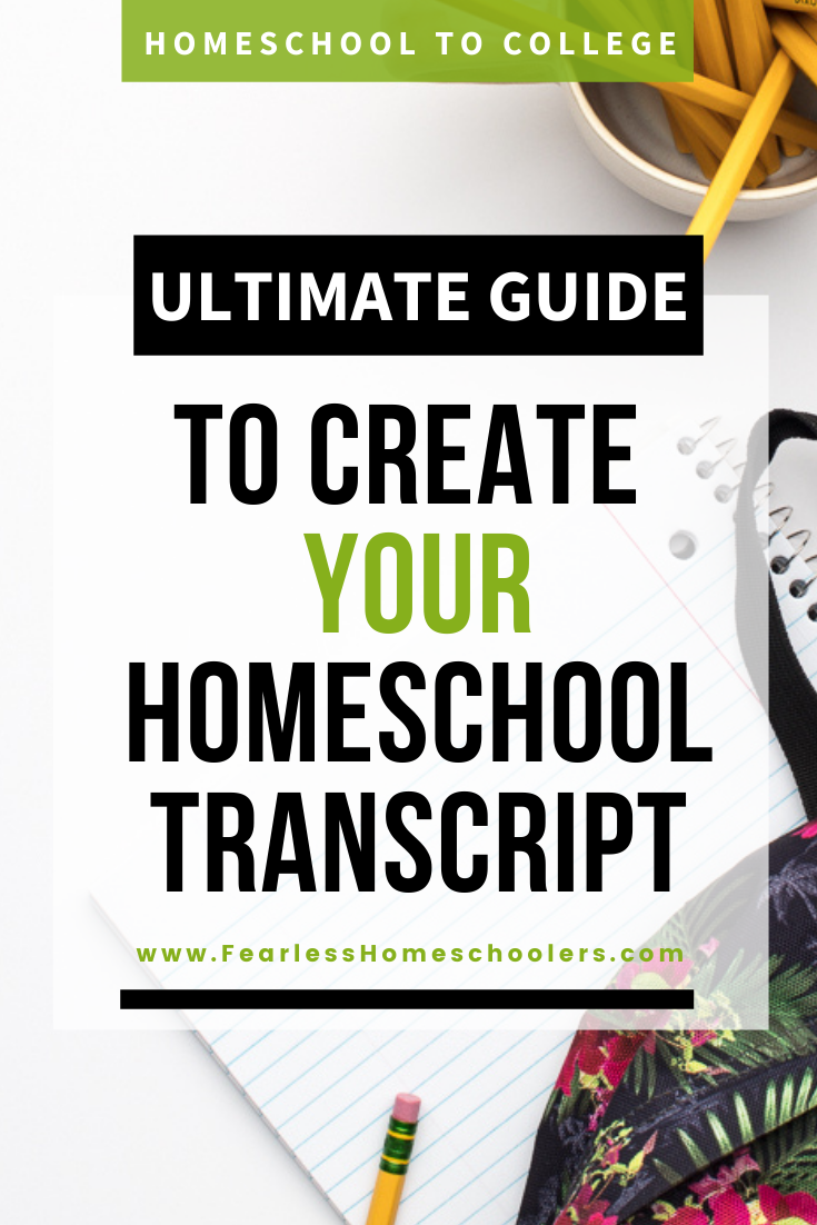 How to Create a Homeschool Transcript for the Common Application ...
